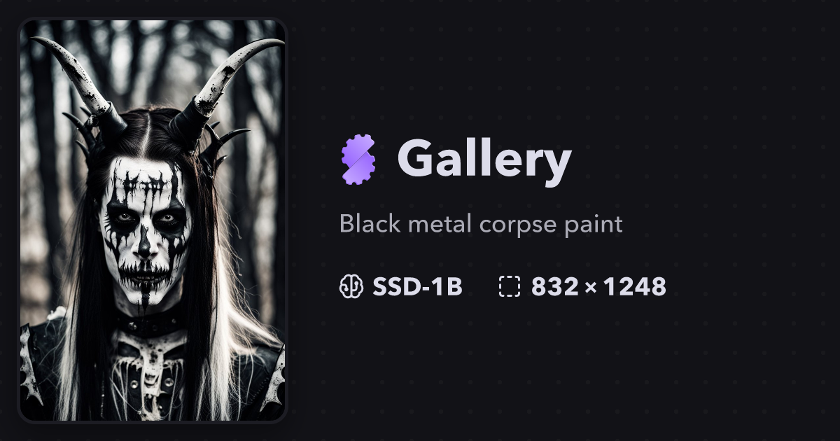 "Black metal corpse paint" | Gallery | Stablecog