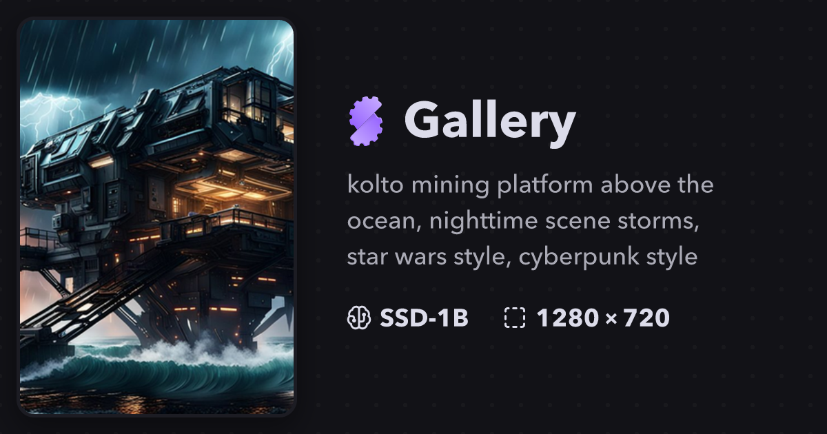 "kolto mining platform above the ocean..." | Gallery | Stablecog