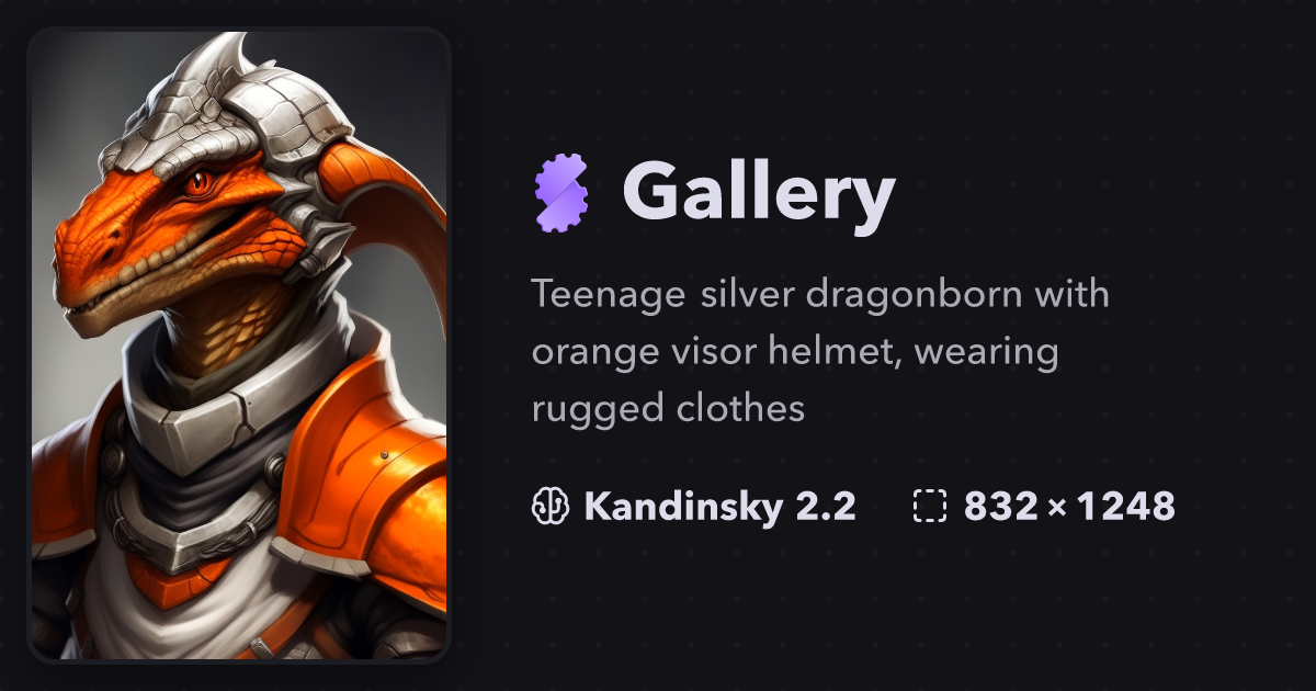"Teenage silver dragonborn with orange..." | Gallery | Stablecog