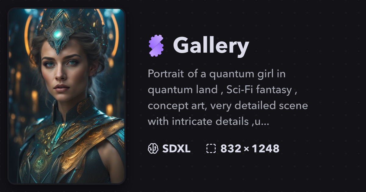 "Portrait of a quantum girl in quantum..." | Gallery | Stablecog