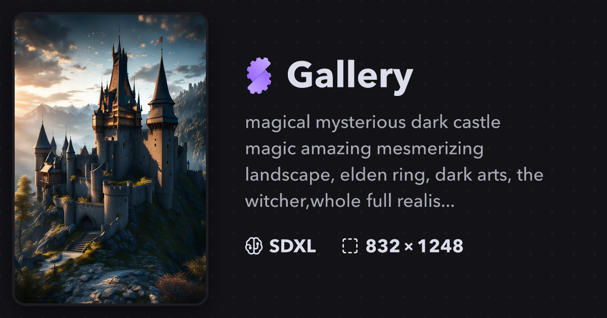 "magical mysterious dark castle magic ..." | Gallery | Stablecog