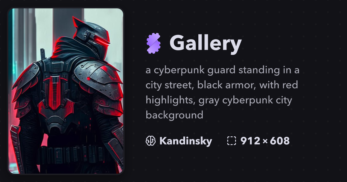 "a cyberpunk guard standing in a city ..." | Gallery | Stablecog