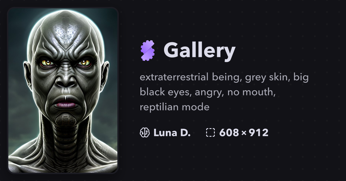 "extraterrestrial being, grey skin, bi..." | Gallery | Stablecog