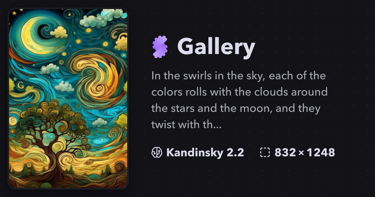"In the swirls in the sky, each of the..." | Gallery | Stablecog