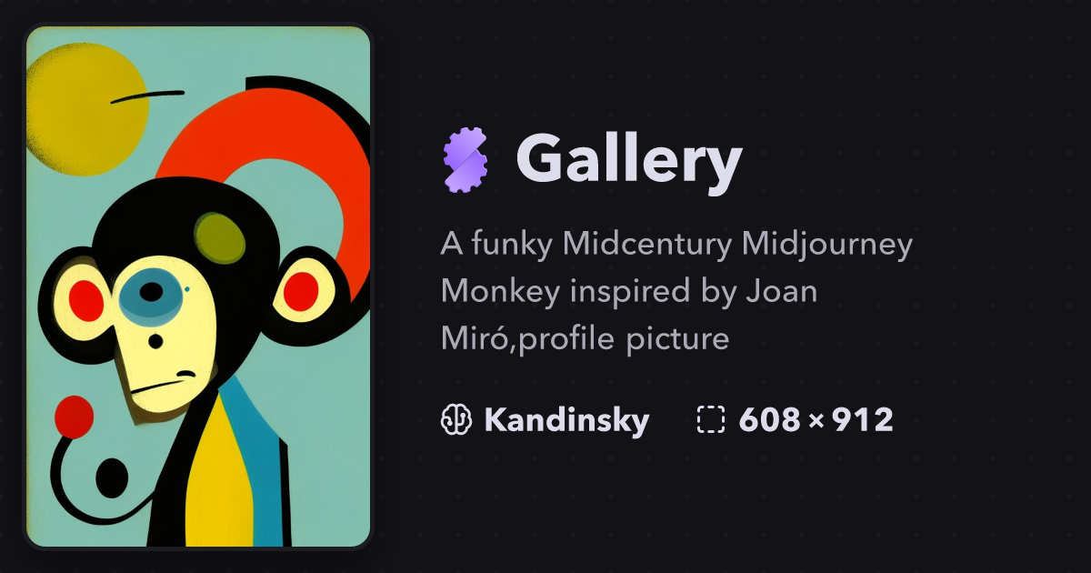 "A funky Midcentury Midjourney Monkey ..." | Gallery | Stablecog