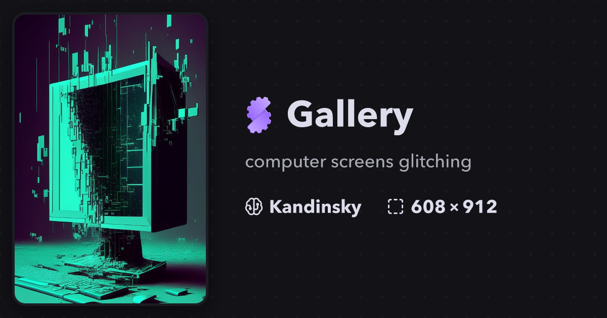 "computer screens glitching" | Gallery | Stablecog