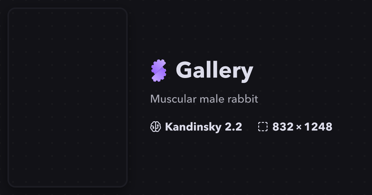 "Muscular male rabbit" | Gallery | Stablecog
