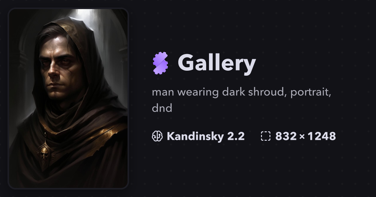 "man wearing dark shroud, portrait, dnd" | Gallery | Stablecog