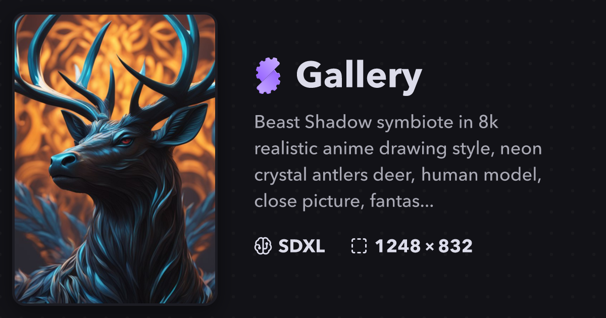 "Beast Shadow symbiote in 8k realistic..." | Gallery | Stablecog
