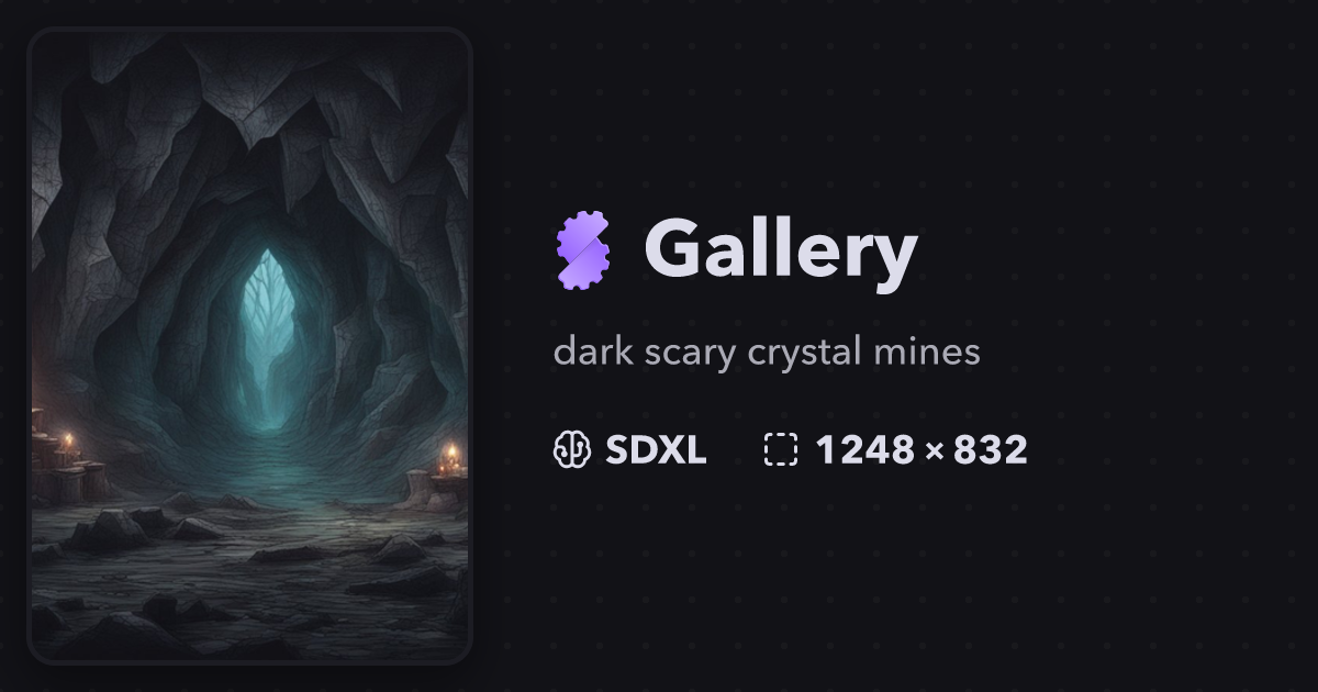 "dark scary crystal mines" | Gallery | Stablecog