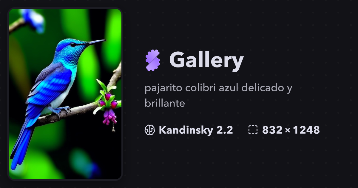 "pajarito colibri azul delicado y bril..." | Gallery | Stablecog