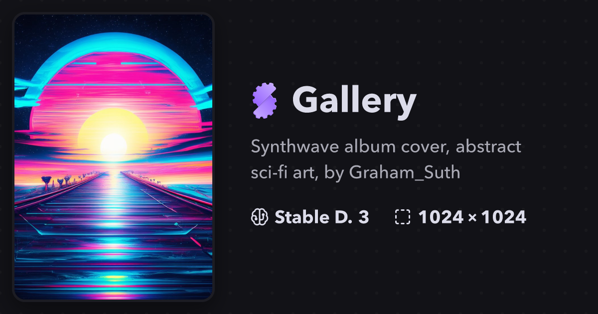 "Synthwave album cover, abstract sci-f..." | Gallery | Stablecog