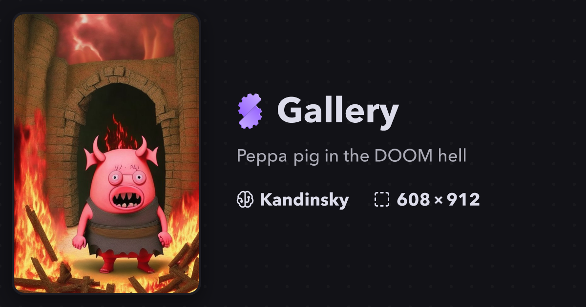 "Peppa pig in the DOOM hell" | Gallery | Stablecog