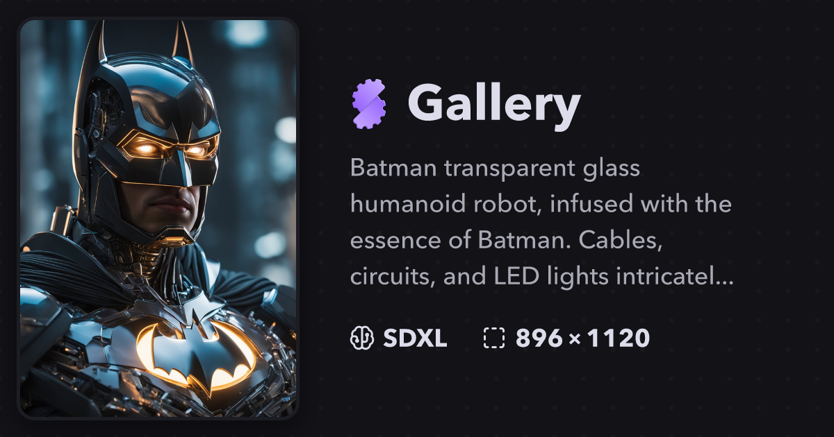 Batman transparent glass humanoid robot, infused w... | Gallery