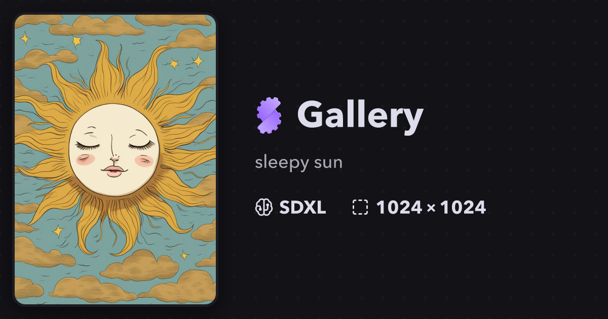 "sleepy sun" | Gallery | Stablecog