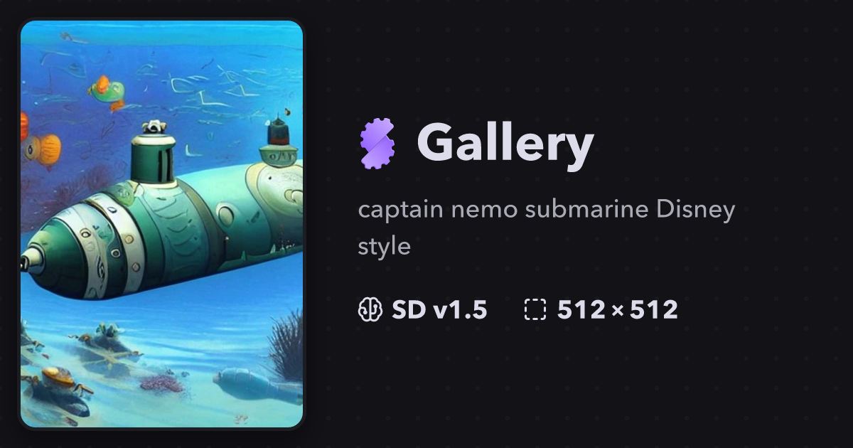 " captain nemo submarine Disney style" | Gallery | Stablecog