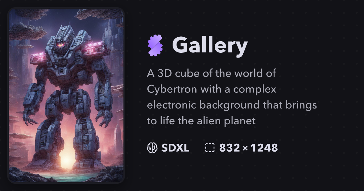 "A 3D cube of the world of Cybertron w..." | Gallery | Stablecog