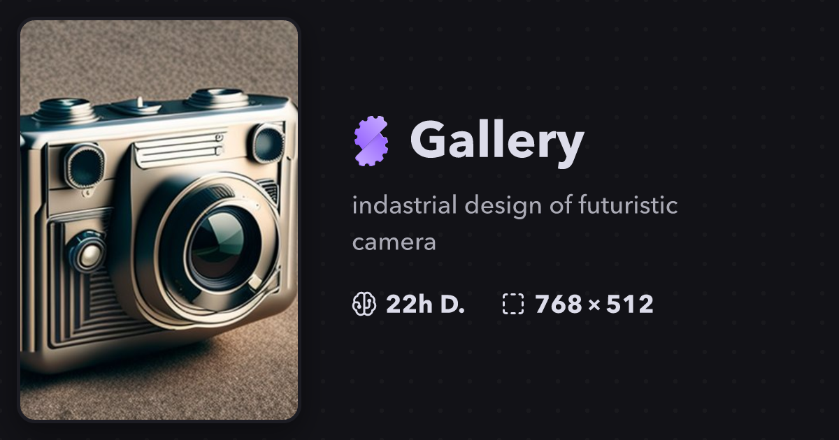 "indastrial design of futuristic camera" | Gallery | Stablecog