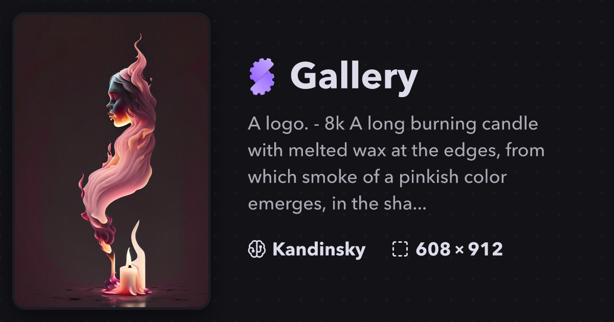 "A logo. - 8k A long burning candle wi..." | Gallery | Stablecog