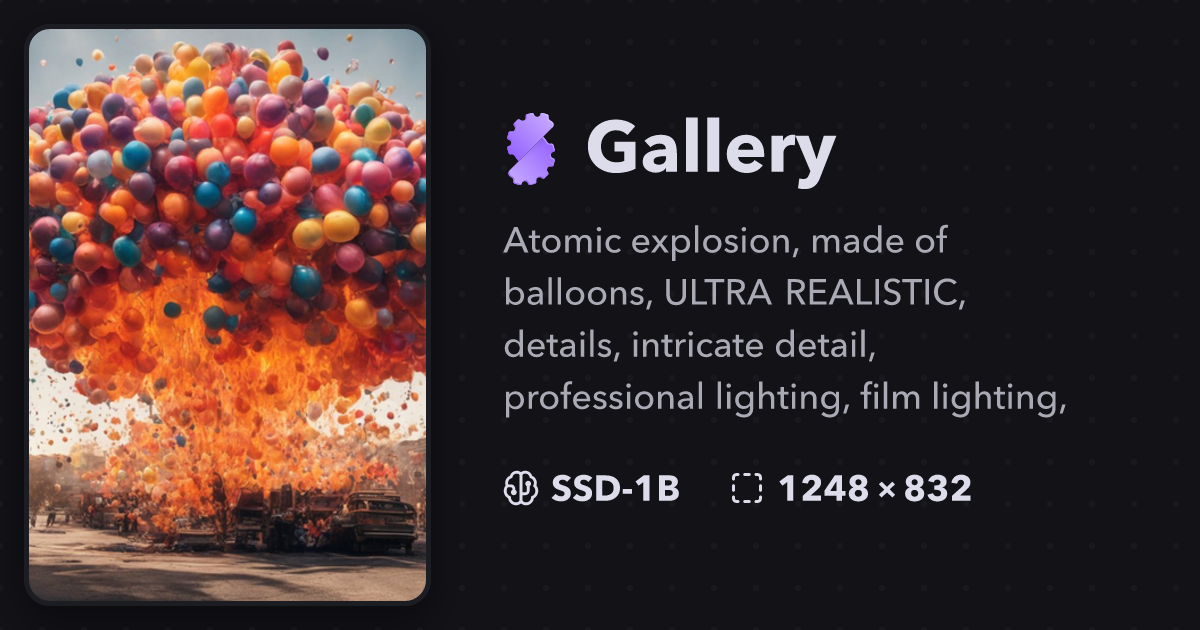 "Atomic explosion, made of balloons, U..." | Gallery | Stablecog