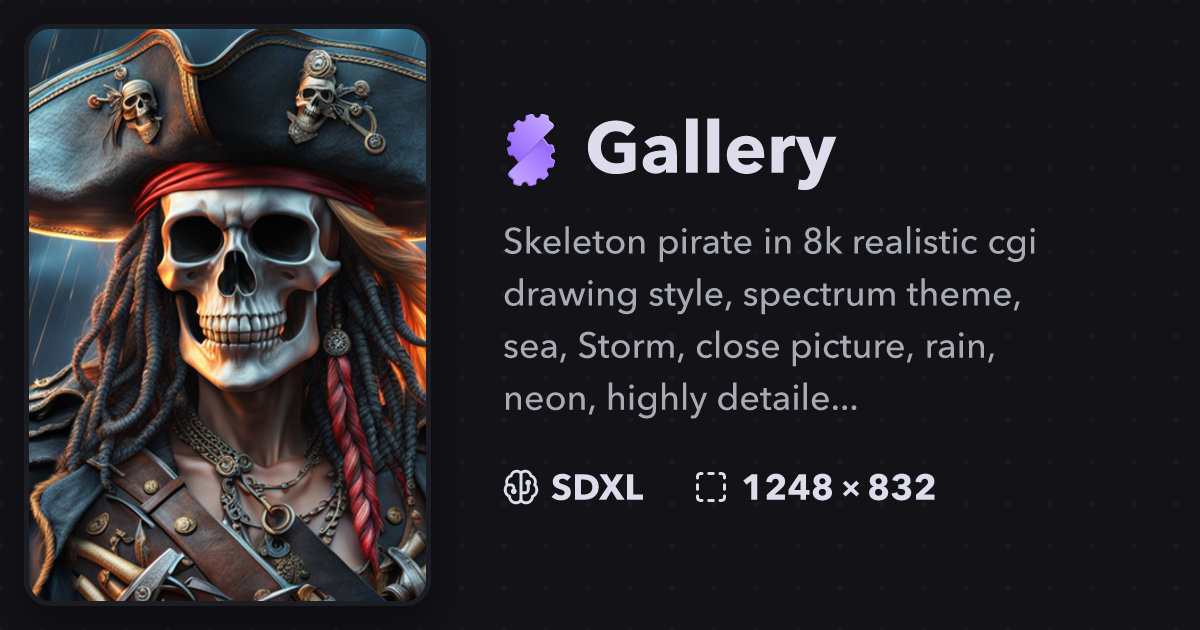 "Skeleton pirate in 8k realistic cgi d..." | Gallery | Stablecog