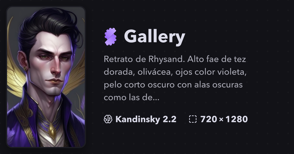 "Retrato de Rhysand. Alto fae de tez d..." | Gallery | Stablecog