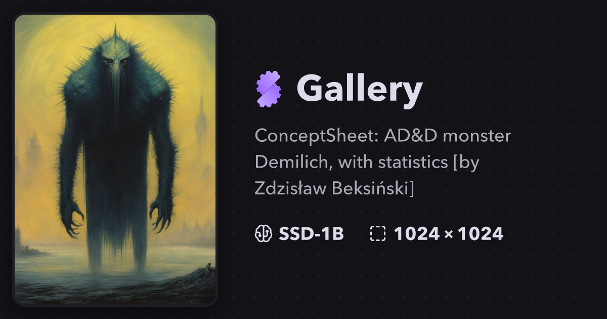 "ConceptSheet: AD&D monster Demilich, ..." | Gallery | Stablecog