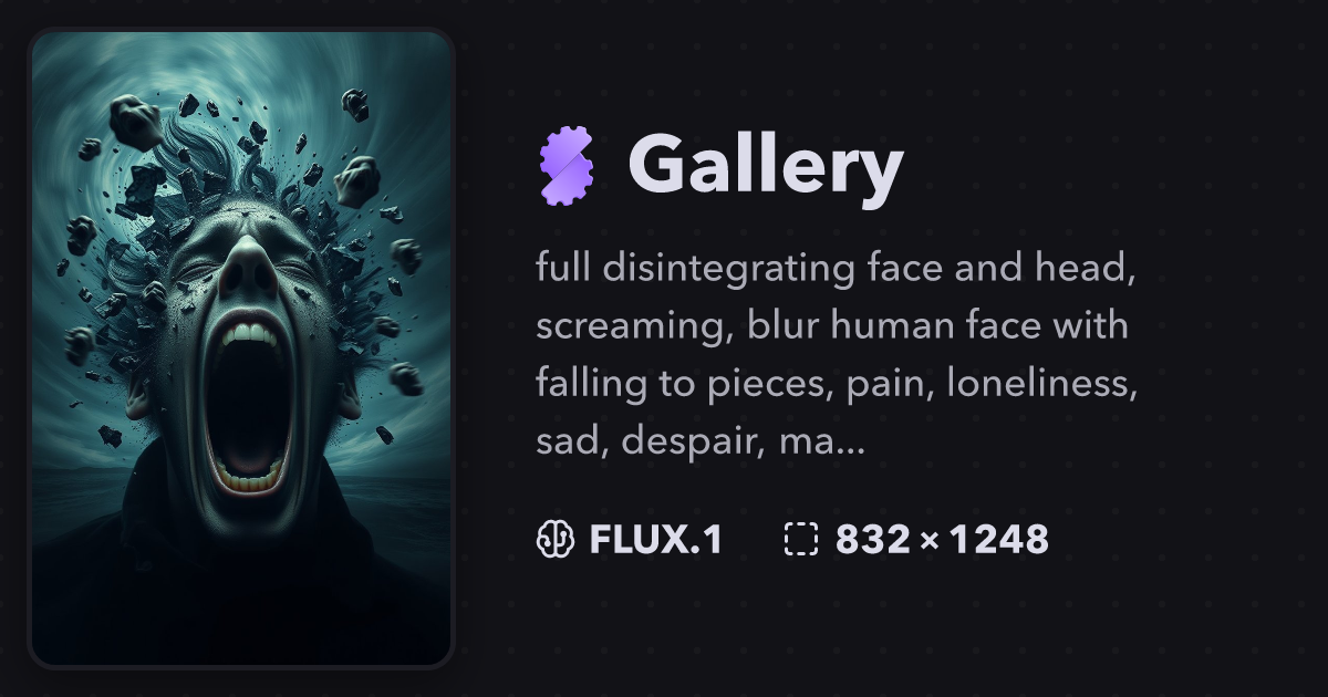 "full disintegrating face and head, sc..." | Gallery | Stablecog