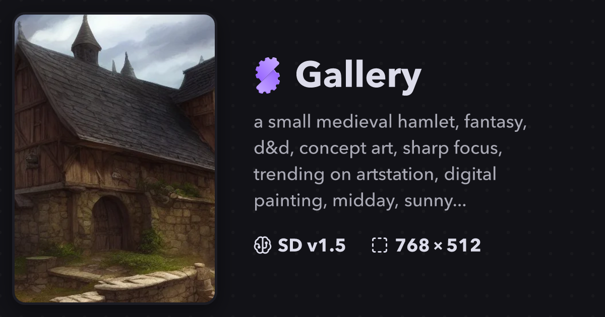 "a small medieval hamlet, fantasy, d&d..." | Gallery | Stablecog
