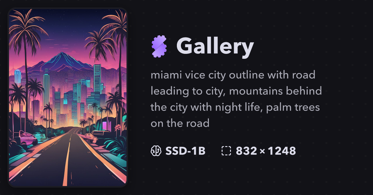 "miami vice city outline with road leadin..." | Gallery | Stablecog