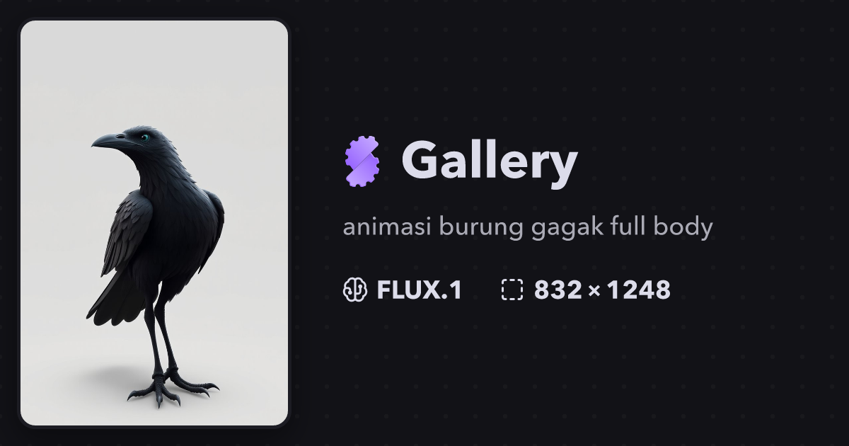 "animasi burung gagak full body" | Gallery | Stablecog
