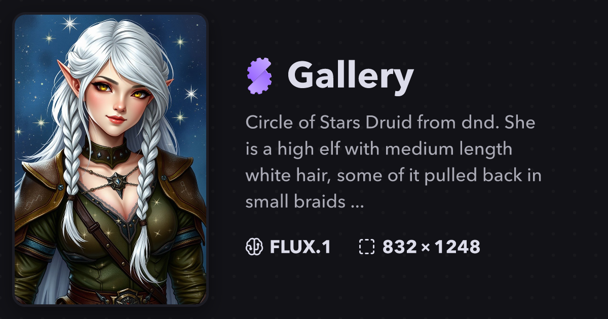 "Circle of Stars Druid from dnd. She i..." | Gallery | Stablecog