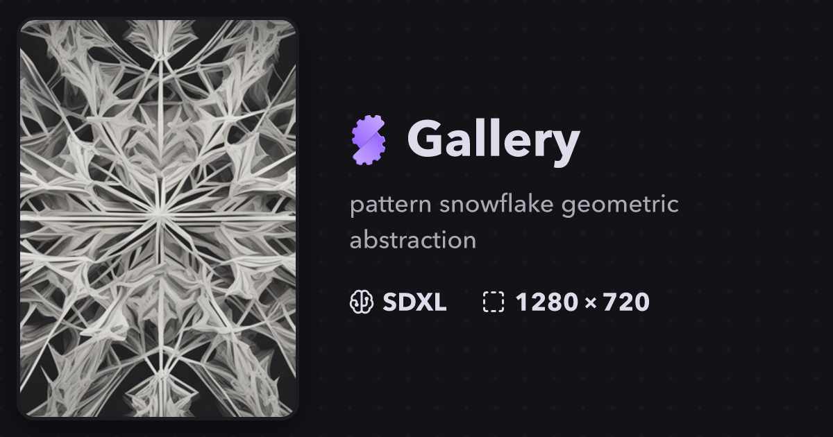 "pattern snowflake geometric abstraction" | Gallery | Stablecog