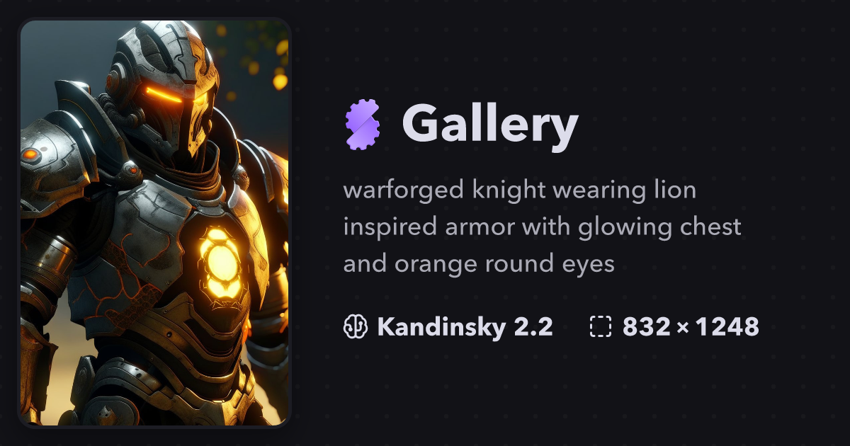 "warforged knight wearing lion inspire..." | Gallery | Stablecog