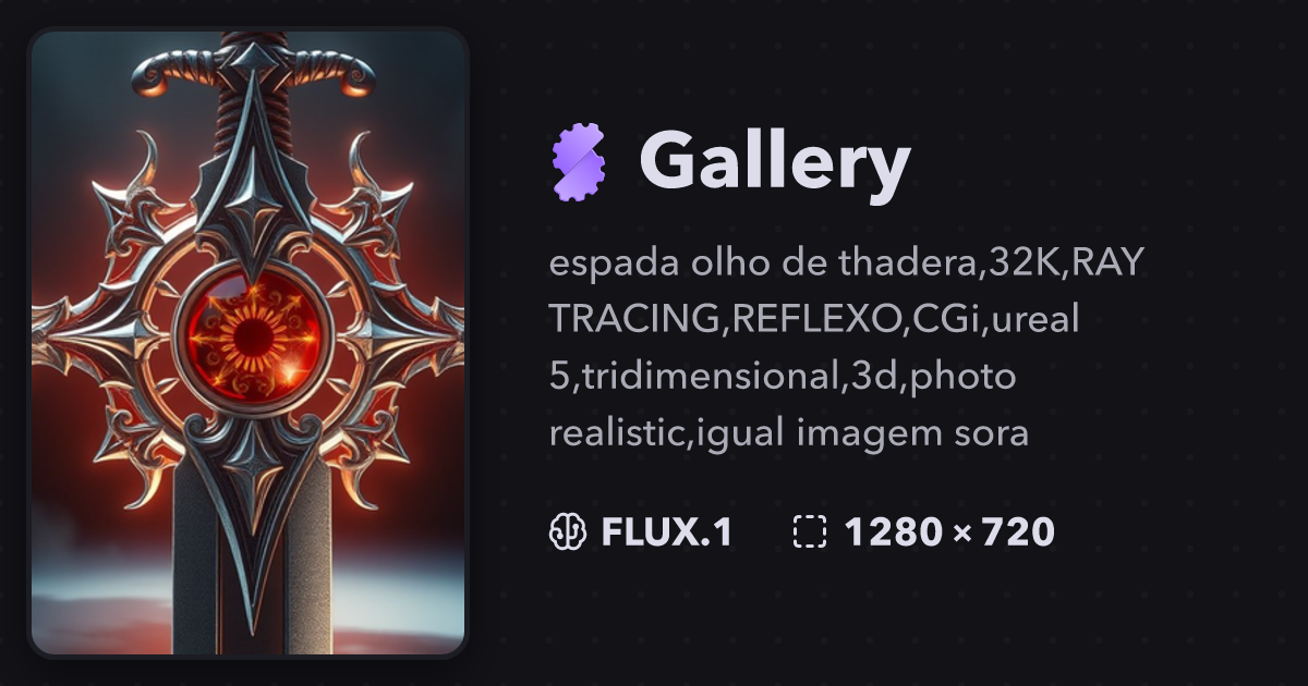 "espada olho de thadera,32K,RAY TRACIN..." | Gallery | Stablecog