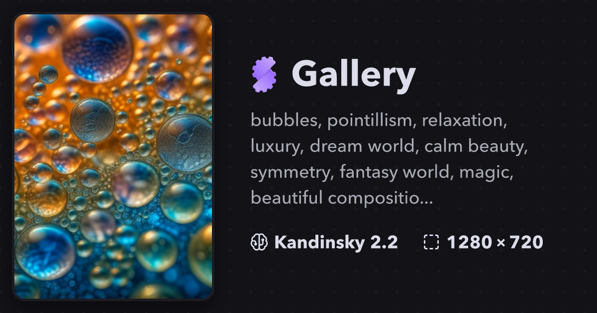"bubbles, pointillism, relaxation, luxury..." | Gallery | Stablecog