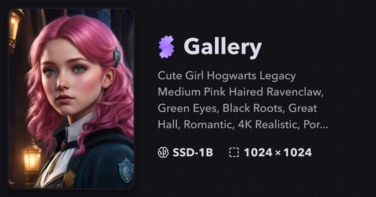 "Cute Girl Hogwarts Legacy Medium Pink..." | Gallery | Stablecog