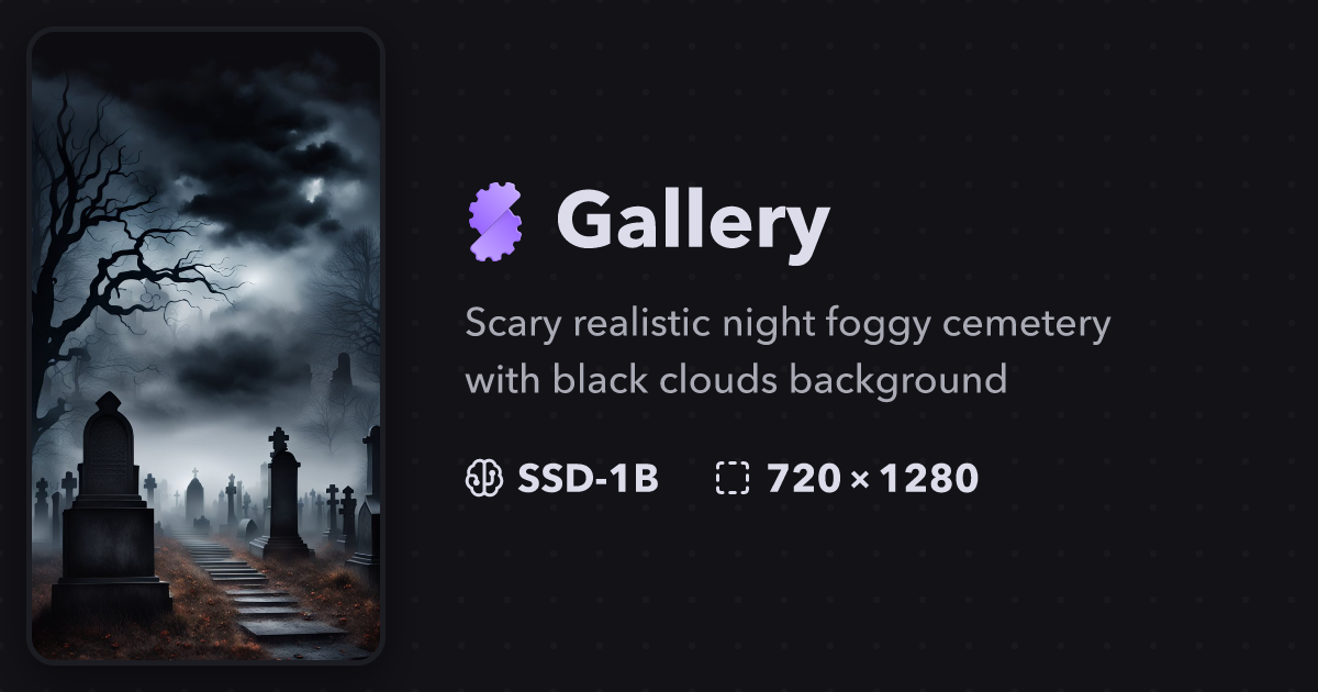 "Scary realistic night foggy cemetery ..." | Gallery | Stablecog