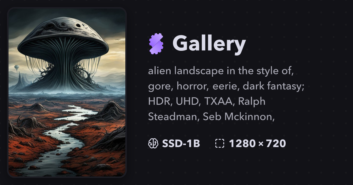 "alien landscape in the style of, gore..." | Gallery | Stablecog