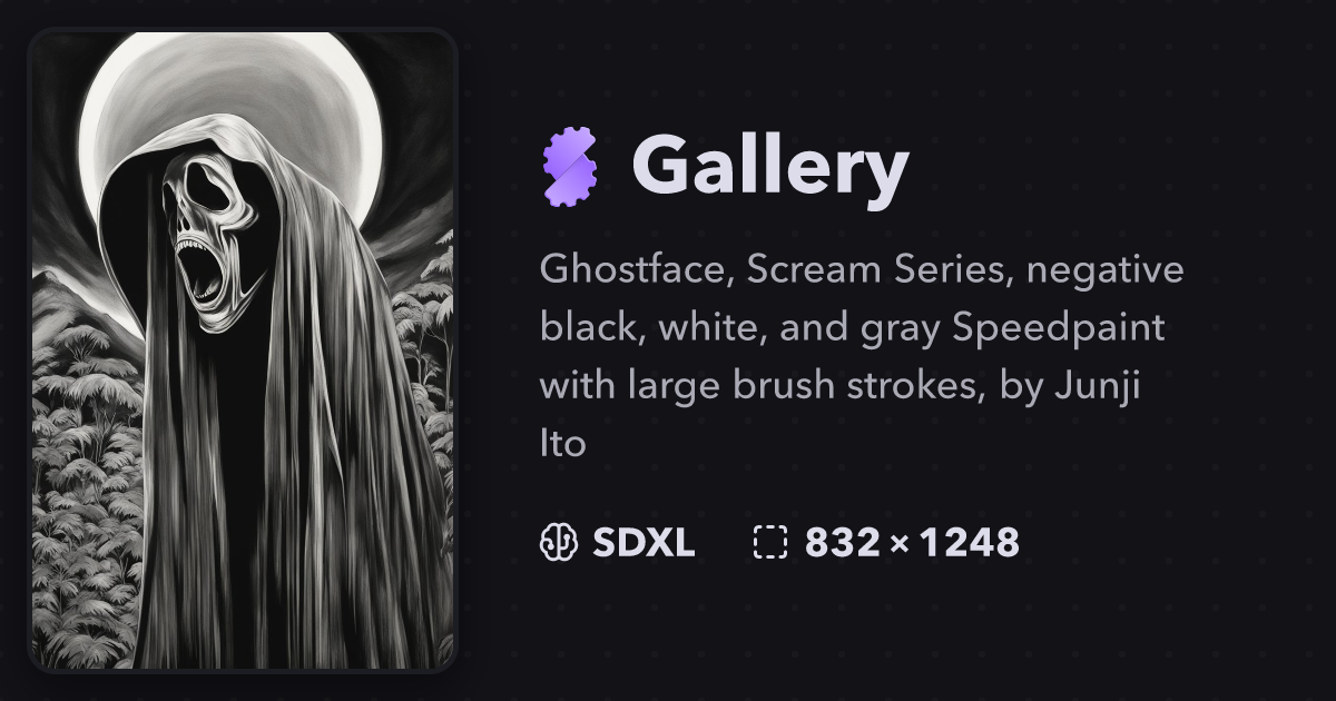 "Ghostface, Scream Series, negative bl..." | Gallery | Stablecog