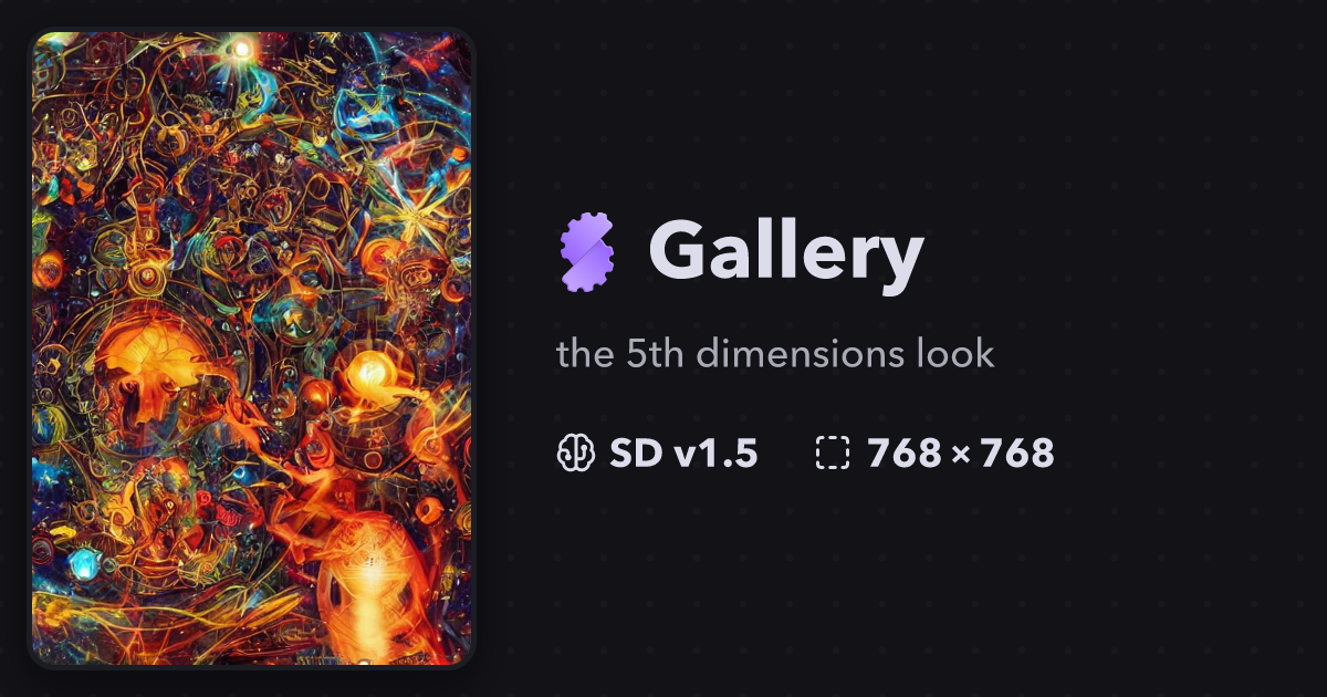 "the 5th dimensions look" | Gallery | Stablecog
