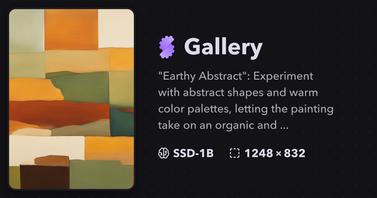 ""Earthy Abstract": Experiment with ab..." | Gallery | Stablecog