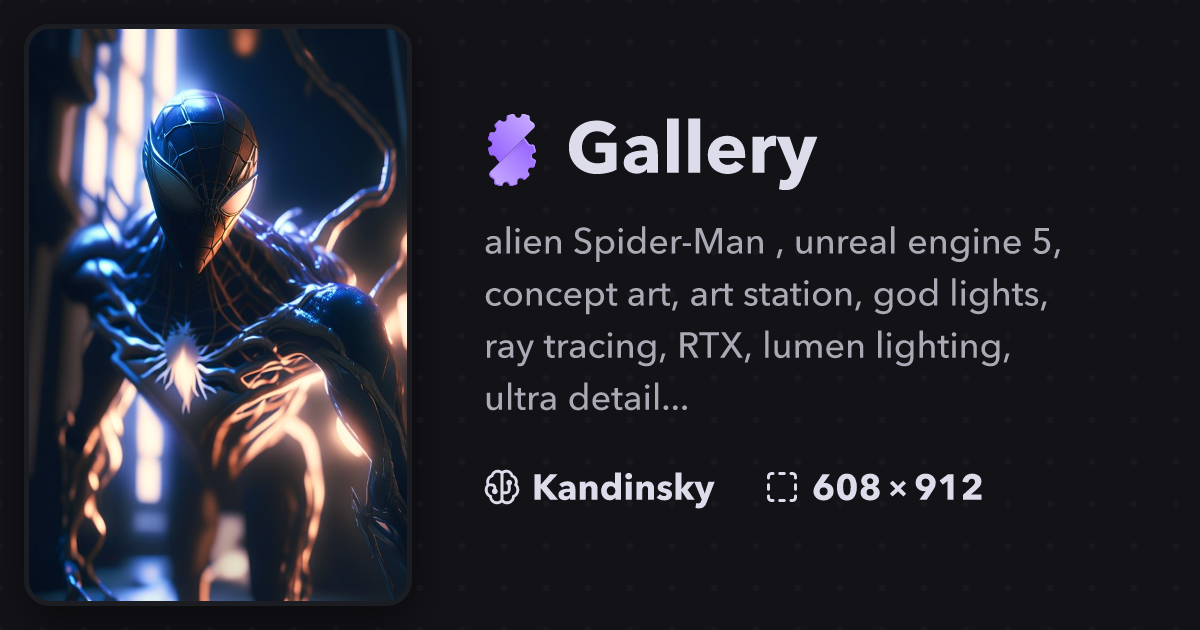 "alien Spider-Man , unreal engine 5, c..." | Gallery | Stablecog