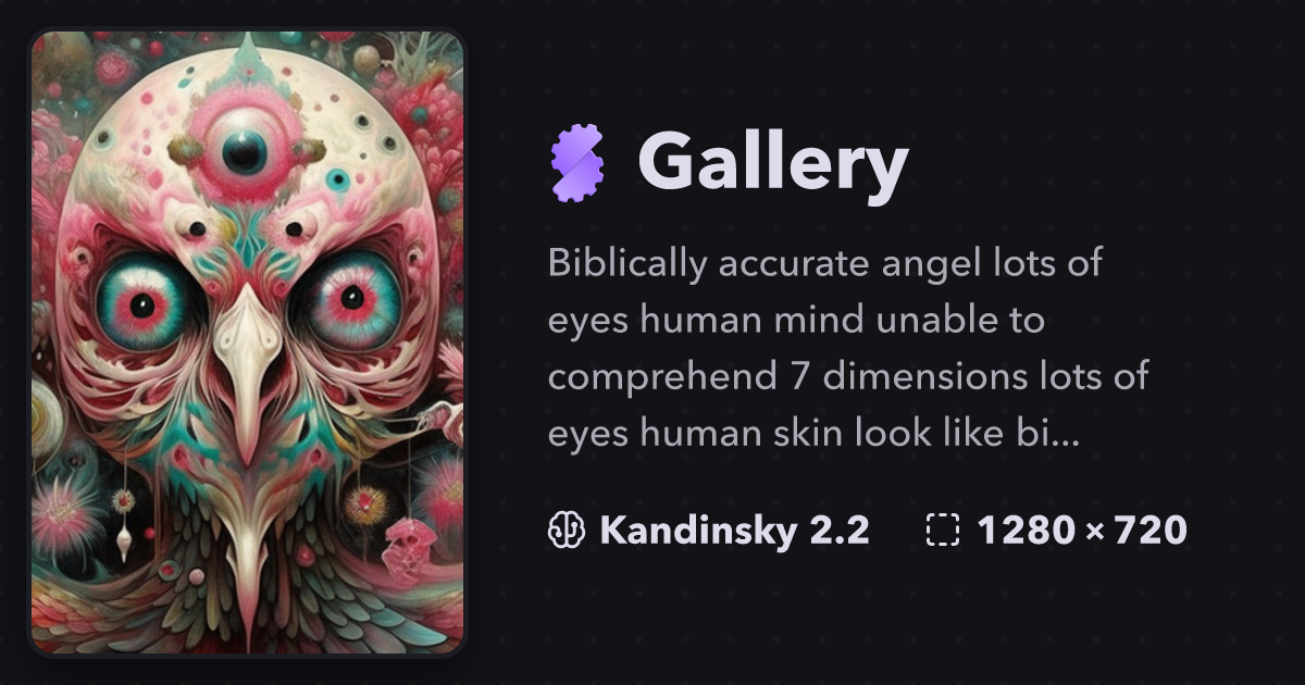"Biblically accurate angel lots of eye..." | Gallery | Stablecog