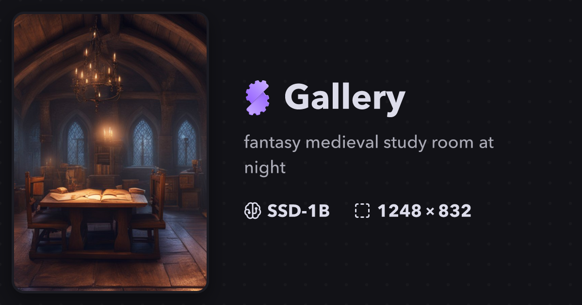 "fantasy medieval study room at night" | Gallery | Stablecog