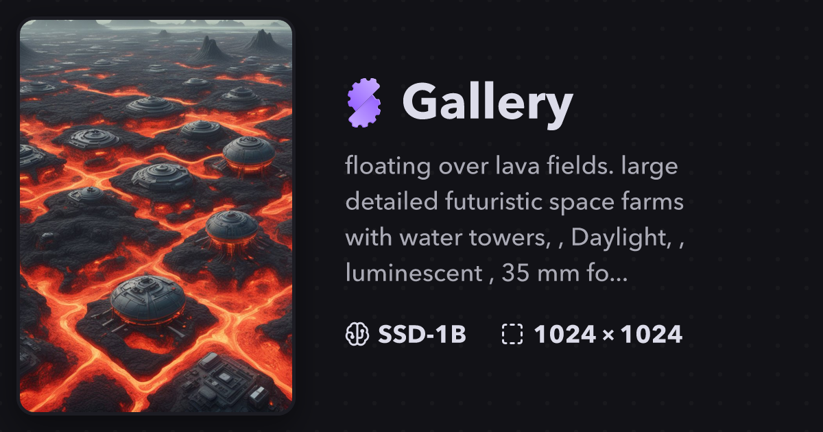 "floating over lava fields. large deta..." | Gallery | Stablecog