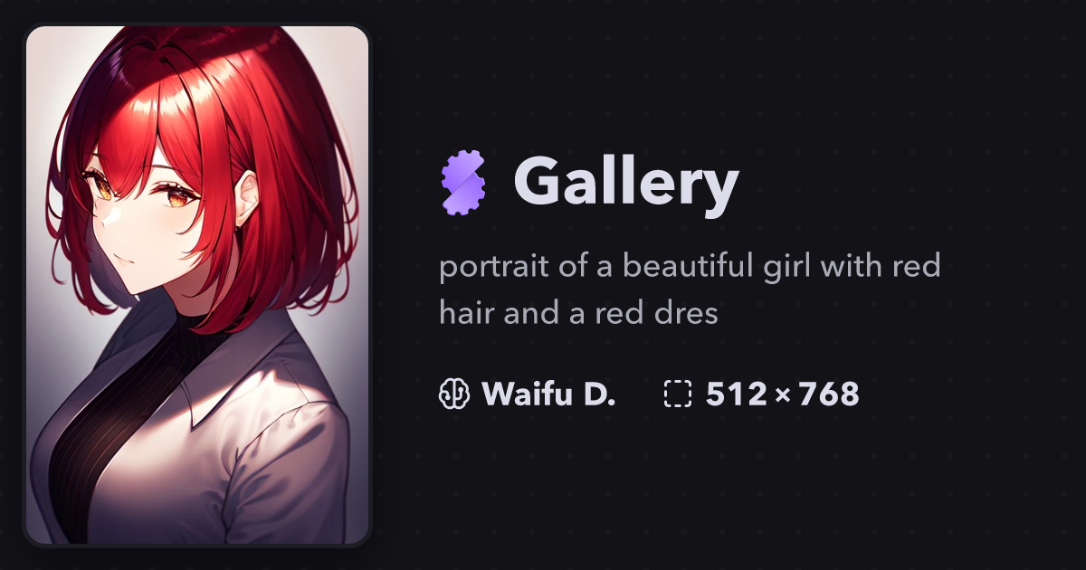 "portrait of a beautiful girl with red..." | Gallery | Stablecog