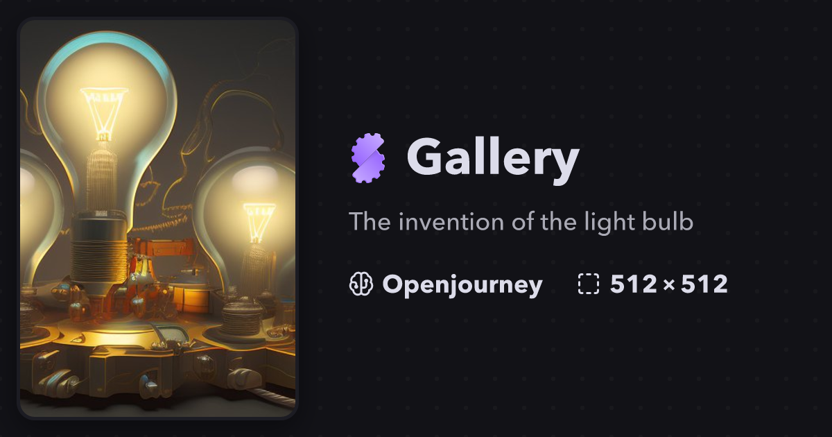 "The invention of the light bulb" | Gallery | Stablecog