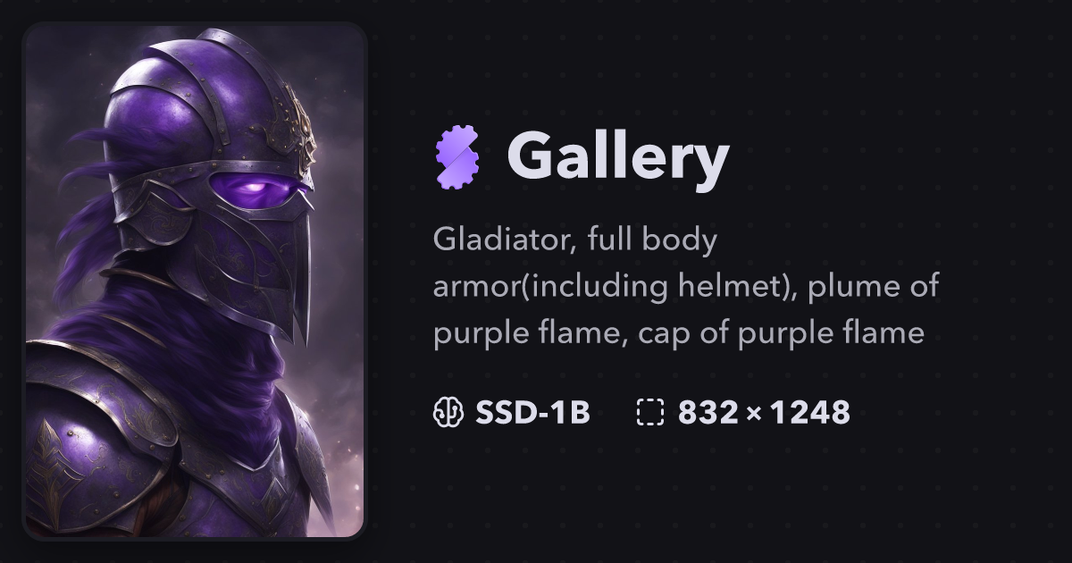 "Gladiator, full body armor(including hel..." | Gallery | Stablecog