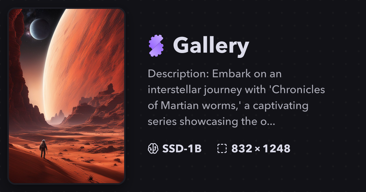 "Description: Embark on an interstella..." | Gallery | Stablecog